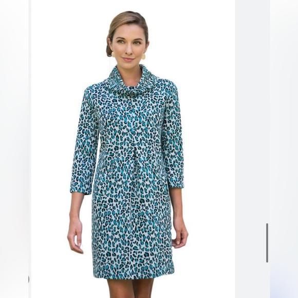 Tyler Boe | Dresses | Tyler Boe Leopard Print Cowl Neck Dress | Poshmark